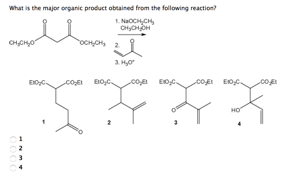 Solved What is the major organic product obtained from the | Chegg.com