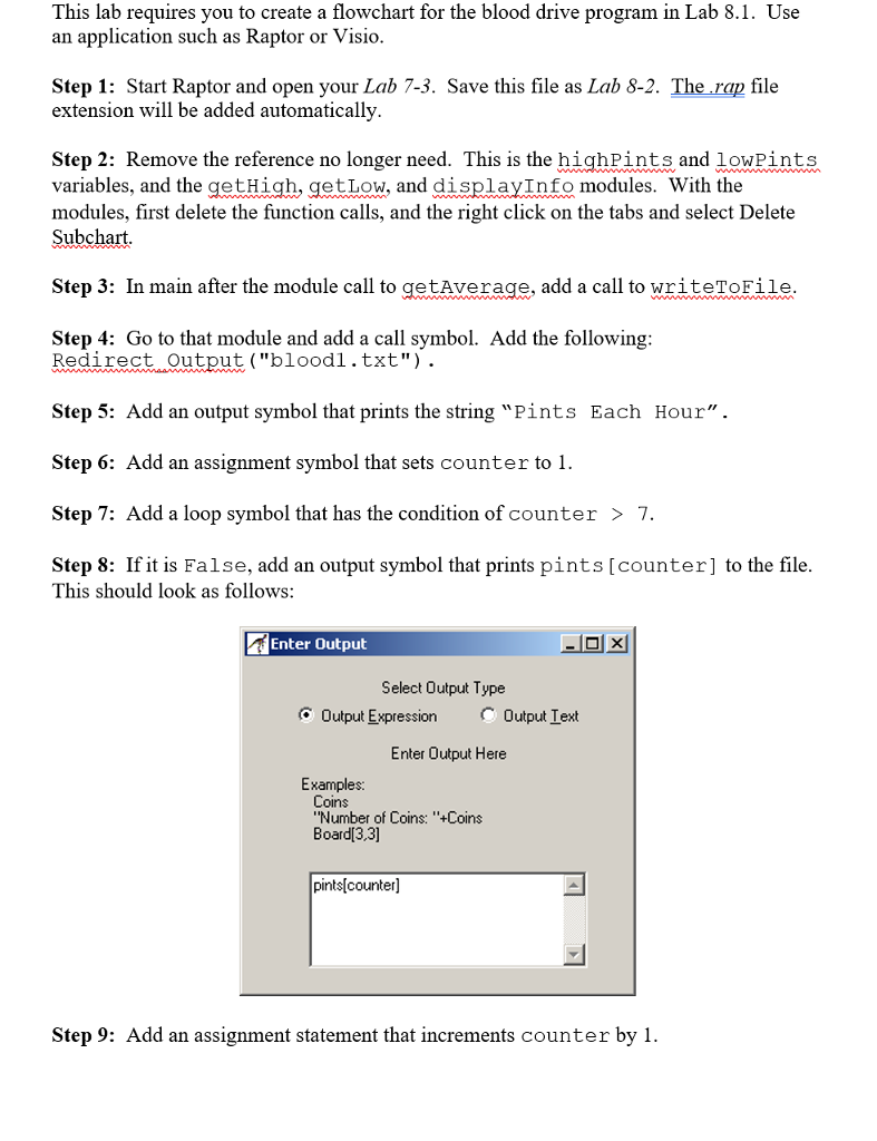 Solved Lab 8.2-File Access and Flowcharts Critical Review | Chegg.com