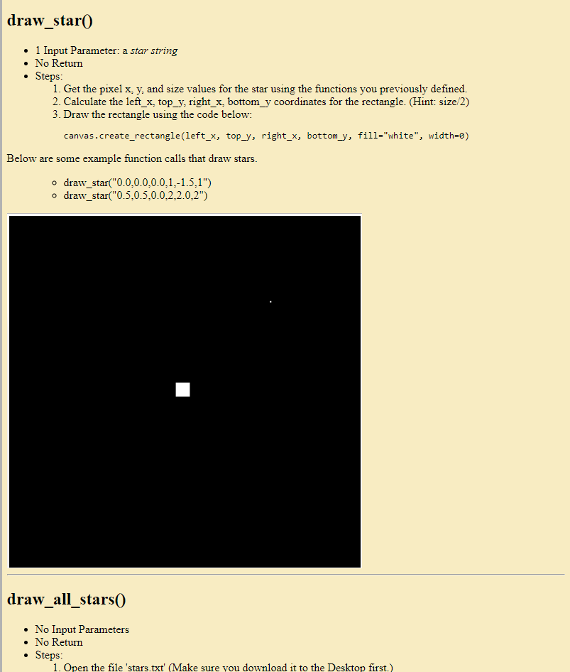 Solved Stars Project This project aims to build one big | Chegg.com