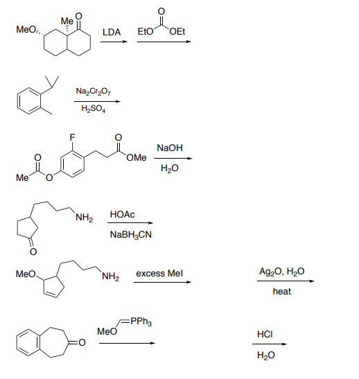 Solved Me MeO LDA EtO OE Na2Cr20 H2SO H20 Me O NH2 HOAc | Chegg.com