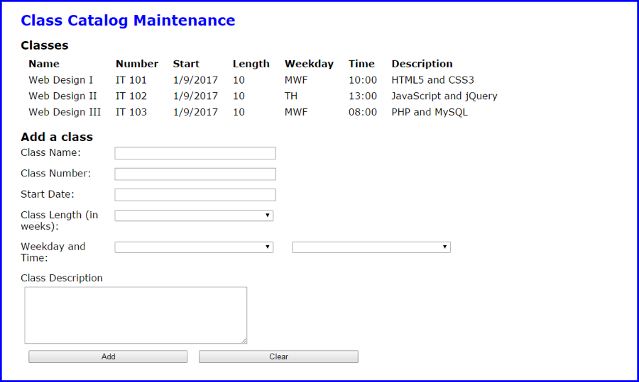 Solved JavaScript and jQuery Help: We have to create a Class | Chegg.com