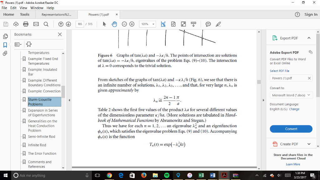 Graphs of tan(lambda a) and - lambda k/h. The points | Chegg.com