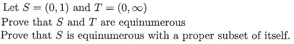 Solved Let S = (0,1) and T (0,infinite) Prove that S and T | Chegg.com