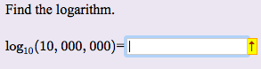 Solved Find the logarithm. log_10(10,000,000)= | Chegg.com