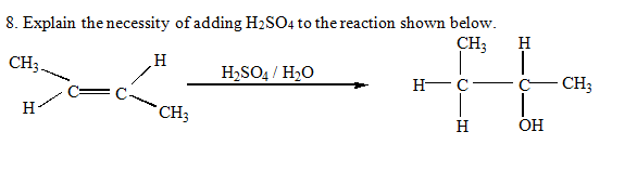Solved 8. Explain the necessity of adding H2SO4 to the | Chegg.com