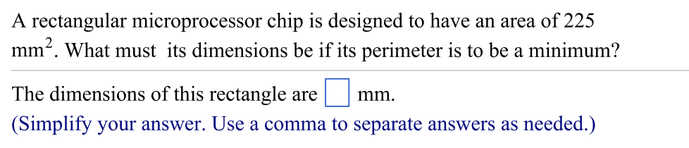 Solved A rectangular microprocessor chip is designed to have | Chegg.com