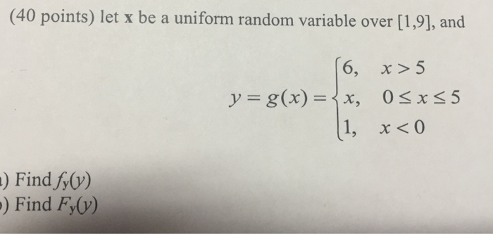 Solved Let x be a uniform random variable over [1, 9], and | Chegg.com