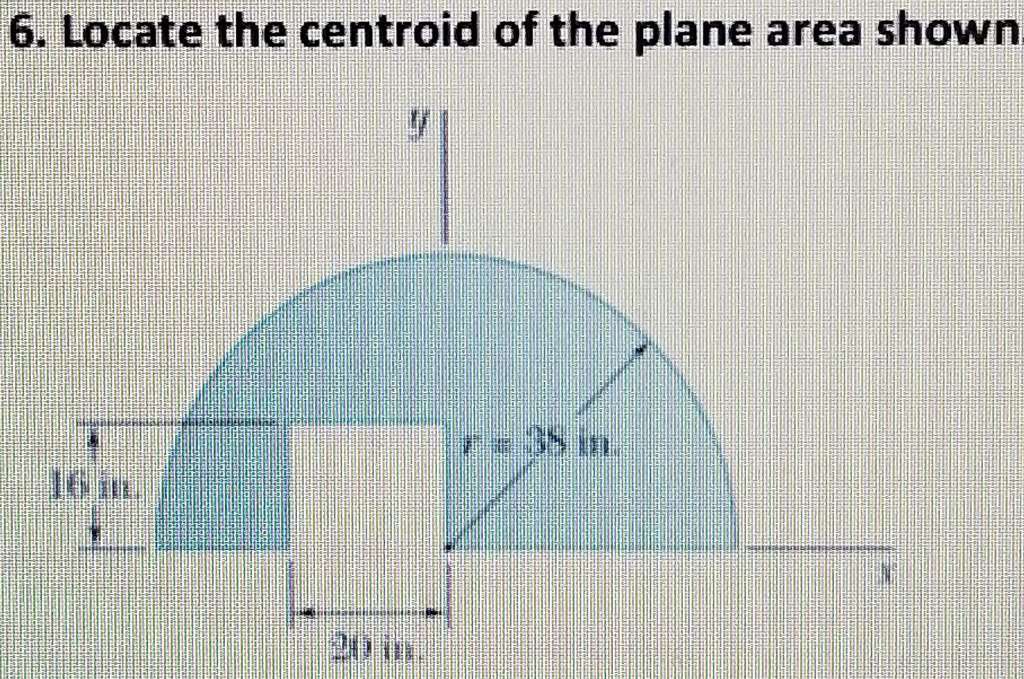 Solved 6. Locate the centroid of the plane area shown | Chegg.com