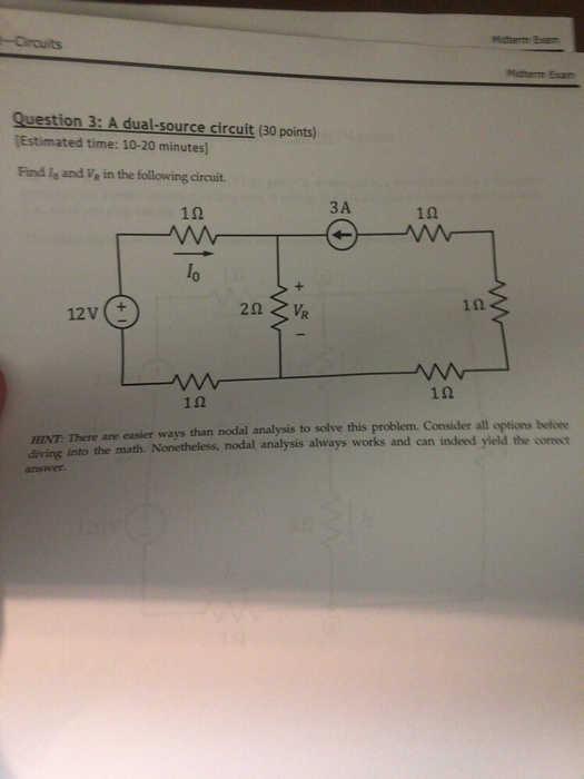 Solved Find I_0 and V_R in the following circuit. | Chegg.com
