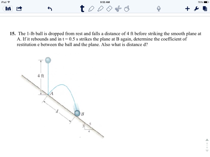 Solved The 1-lb ball is dropped from rest and falls a | Chegg.com