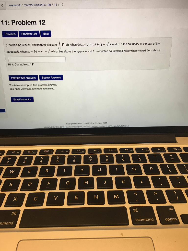 Solved webwork/ math210fal2017-90/11/12 11: Problem 12 | Chegg.com