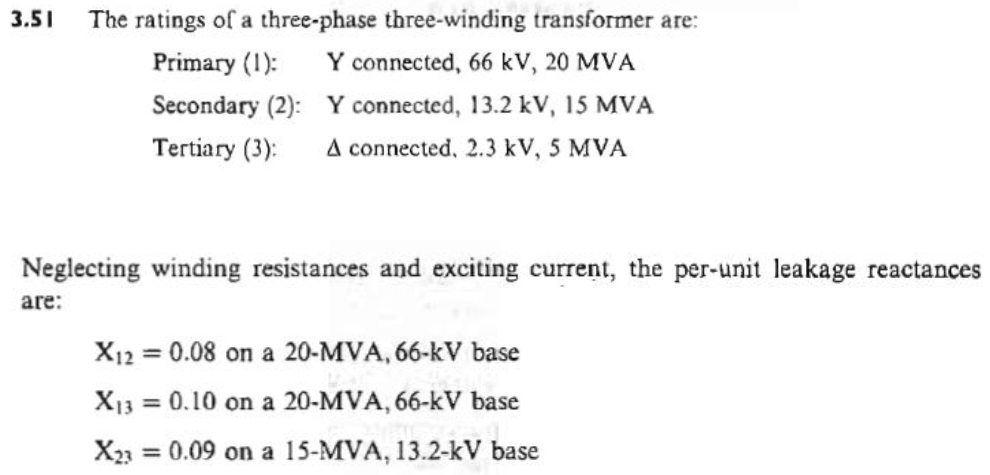 Solved The ratings of a three-phase three-winding | Chegg.com