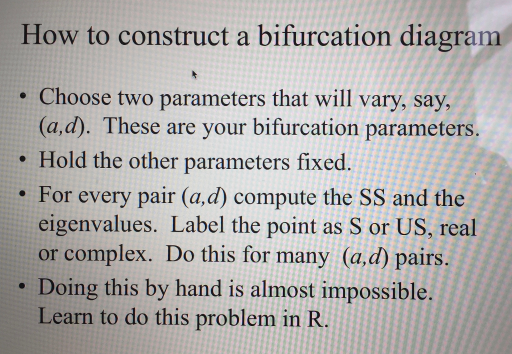 Solved Using this sample R code, create a bifurcation | Chegg.com