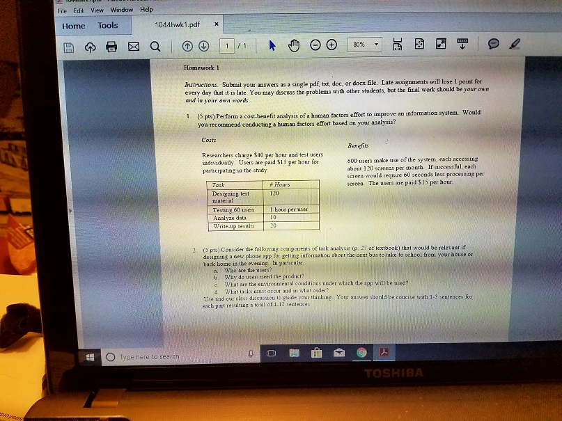 Solved File Edit View Window Help Home Tools 1044hwk1.pdfx | Chegg.com