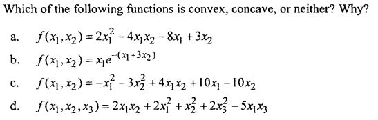 Solved Which of the following functions is convex, concave, | Chegg.com