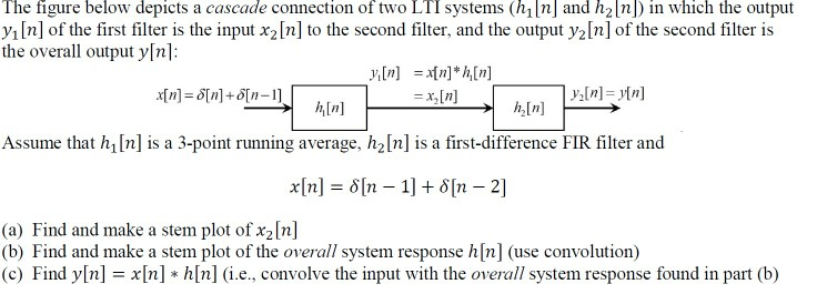 Solved The figure below depicts a cascade connection of two | Chegg.com
