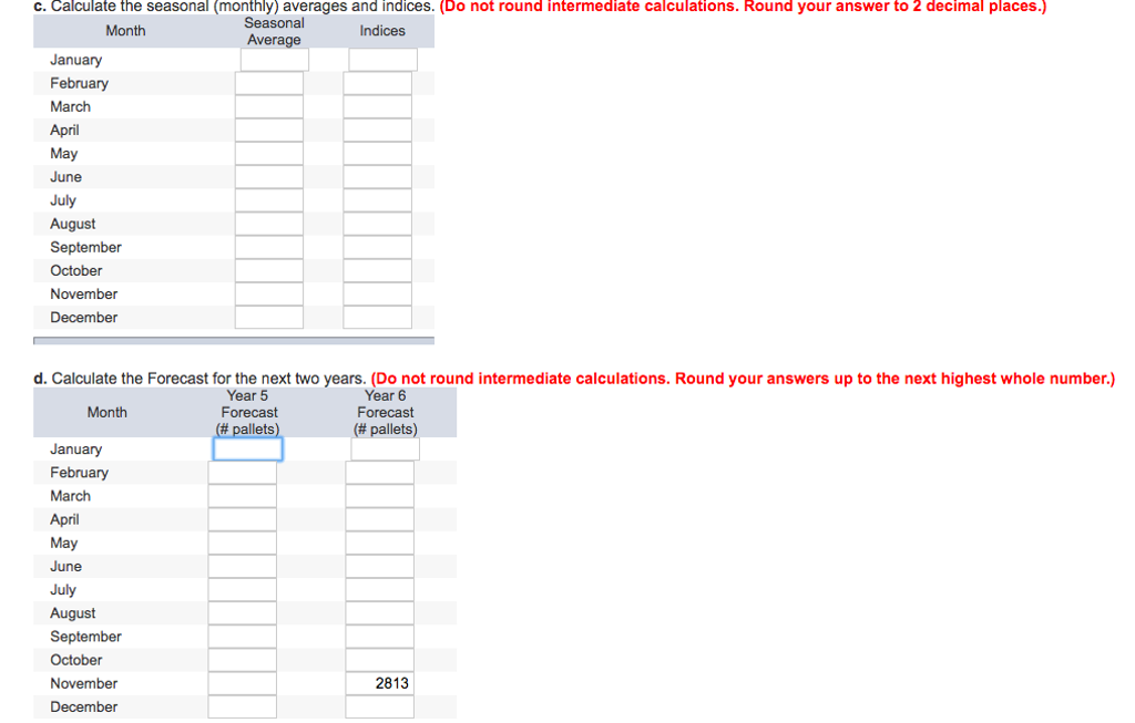 Solved Problem 12-12 Monthly usage data for pallets used in | Chegg.com