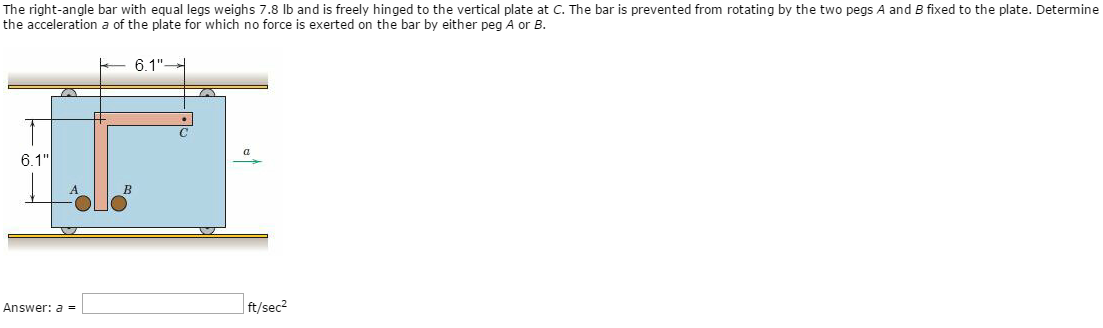 The right-angle bar with equal legs weighs 7.8 lb and | Chegg.com