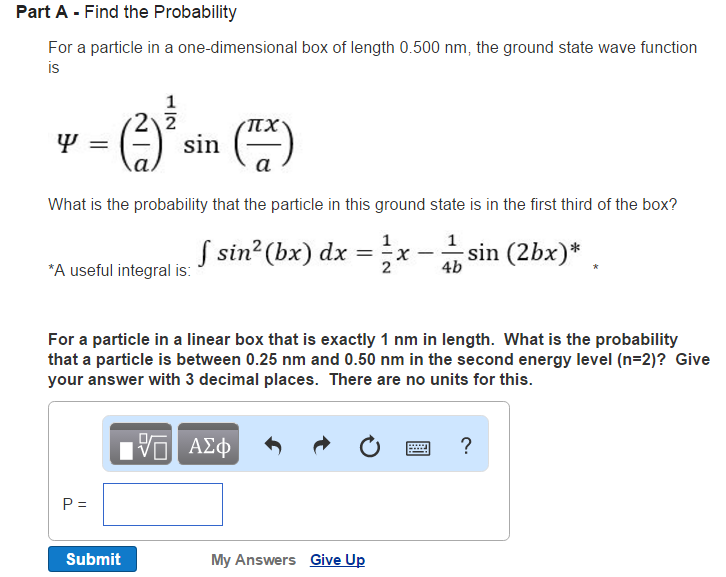 Solved Find the Probability For a particle in a | Chegg.com