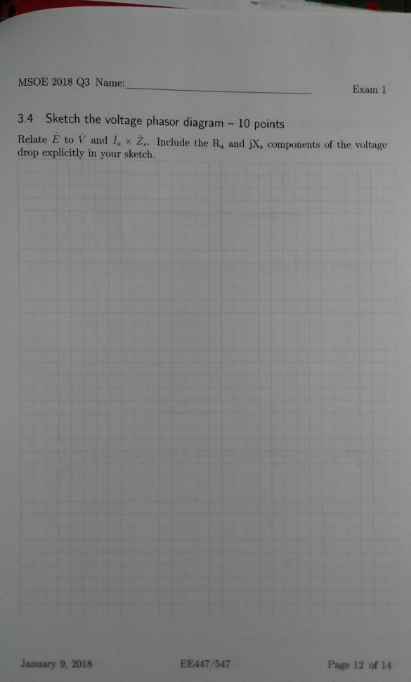 Solved 3 Three Phase Cylindrical Rotor Generator - 25 Points | Chegg.com