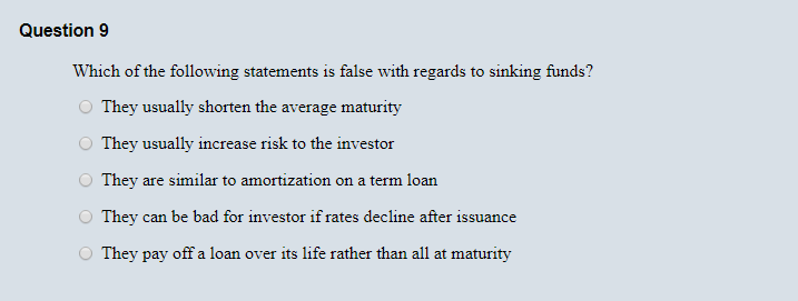Solved Which Of The Following Statements Is False With 