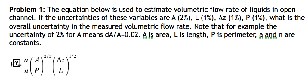 Solved The equation below is used to estimate volumetric | Chegg.com