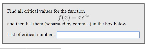 Solved Find all critical values for the function f(x) = | Chegg.com