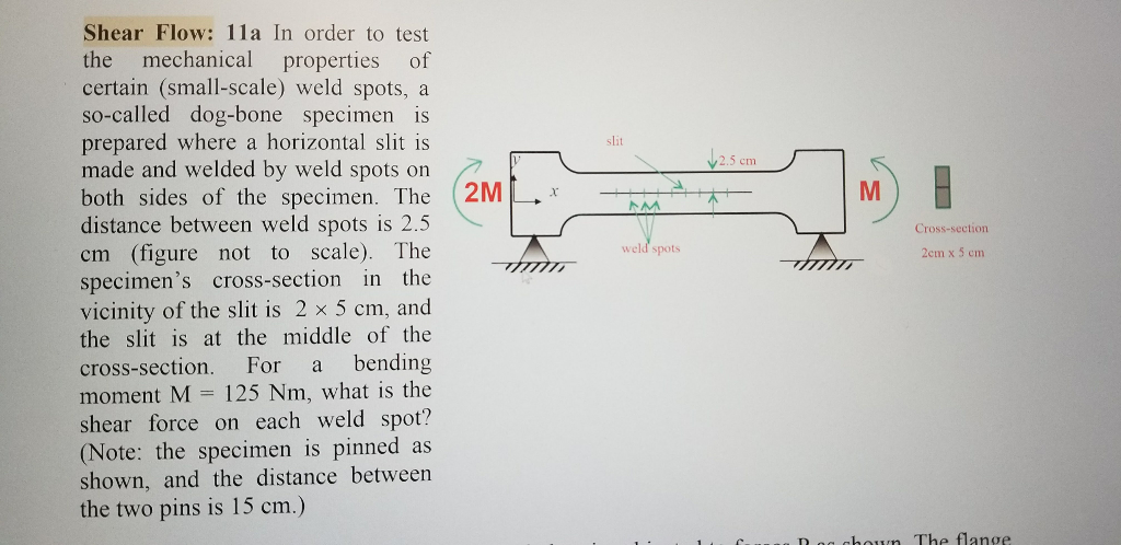 Solved Shear Flow: 11a In order to test the mechanical | Chegg.com