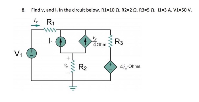 Solved 7. Determine voltages v1 through v3 in the circuit | Chegg.com