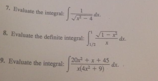 Solved Evaluate the integral: integral 1/Squareroot x^2 - 4 | Chegg.com