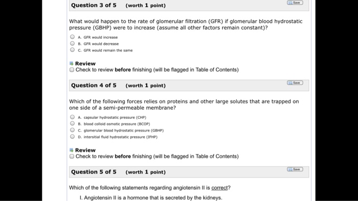 Solved What would happen to the rate of glomerular | Chegg.com