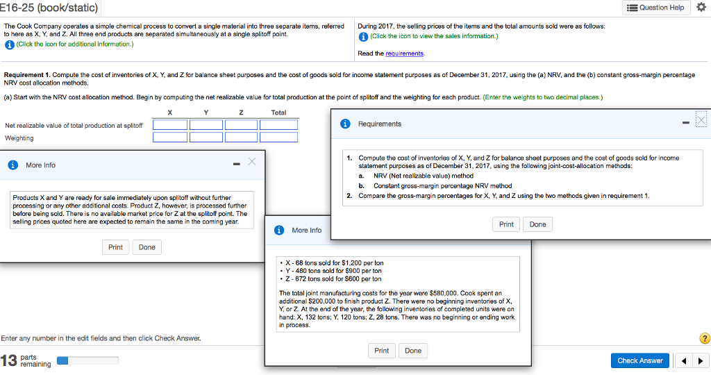 Solved E16-25 (book/static) Question Help * During 2017, the | Chegg.com