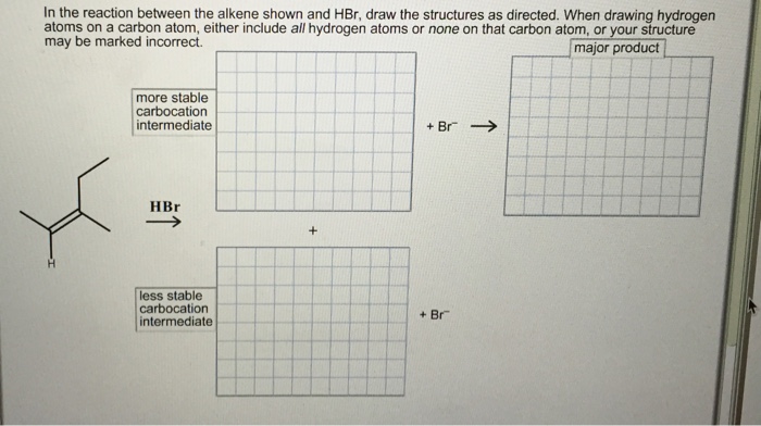 Solved In the reaction between the alkene shown and HBr. | Chegg.com