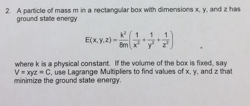 Solved A particle of mass m in a rectangular box with | Chegg.com