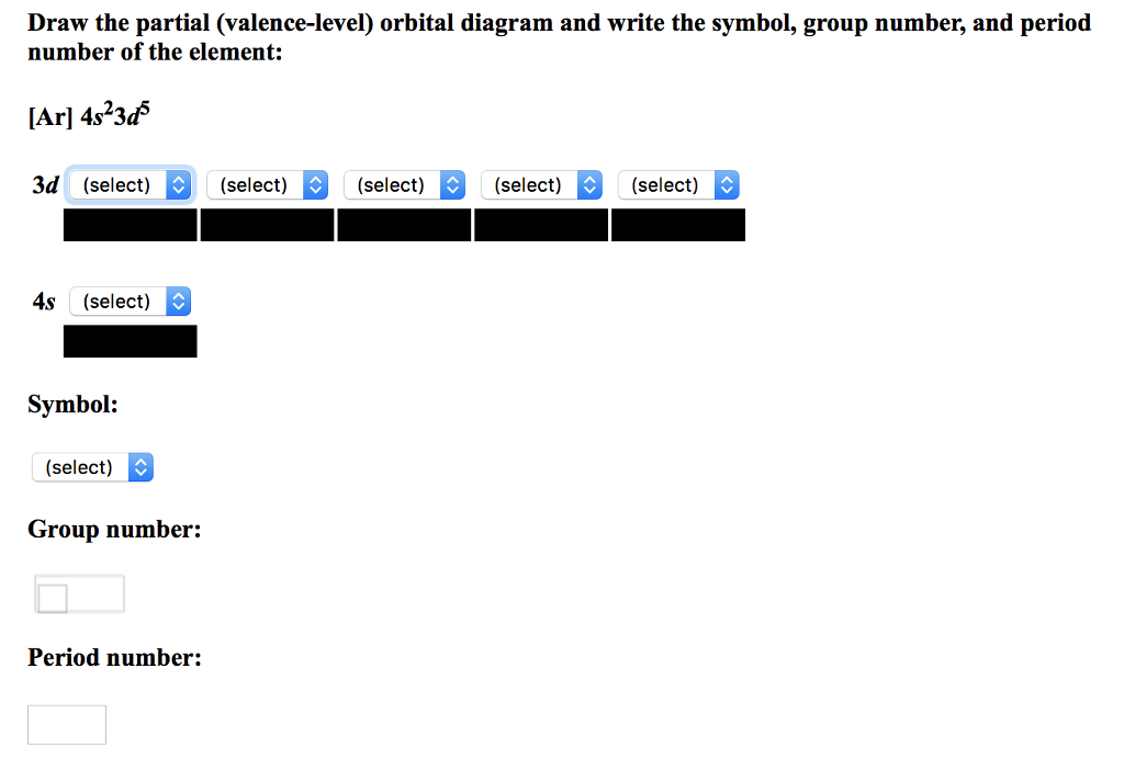 Solved Draw the partial (valence-level) orbital diagram and | Chegg.com