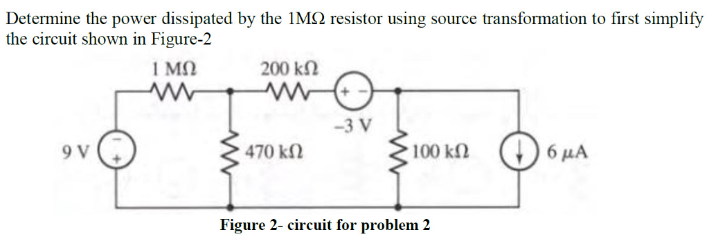 Solved Determine the power dissipated by the 1M2 resistor | Chegg.com