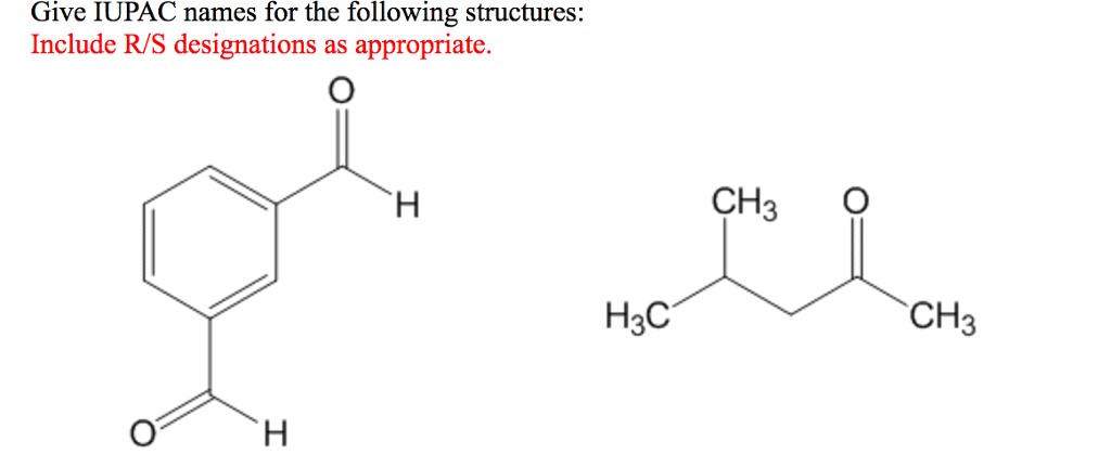 Solved Give IUPAC names for the following structures: | Chegg.com