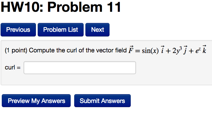 Solved HW10: Problem 11 Previous Problem List Next (1 point) | Chegg.com
