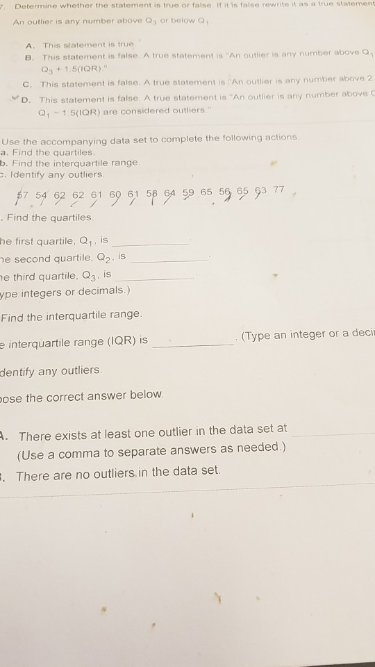 Solved Determine whether the statement is true or false If | Chegg.com