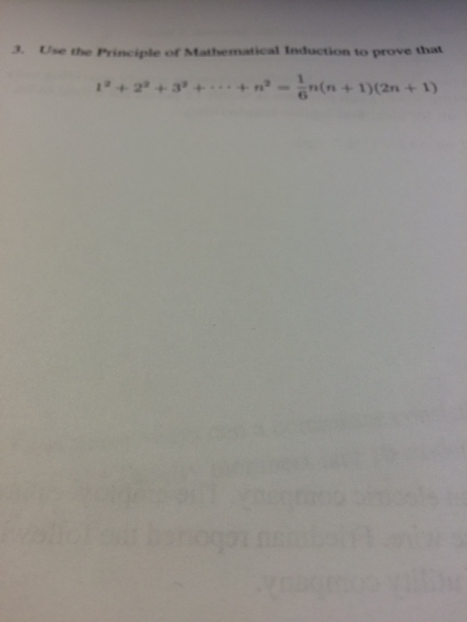 Solved Use the Principle of Mathematical Induction to prove | Chegg.com