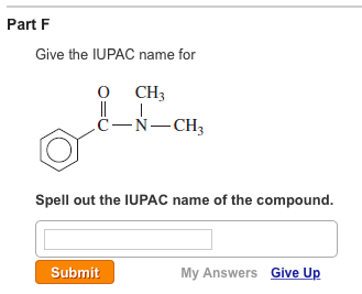 Solved Part C Give the IUPAC name for NH2 NIH Spell out the | Chegg.com