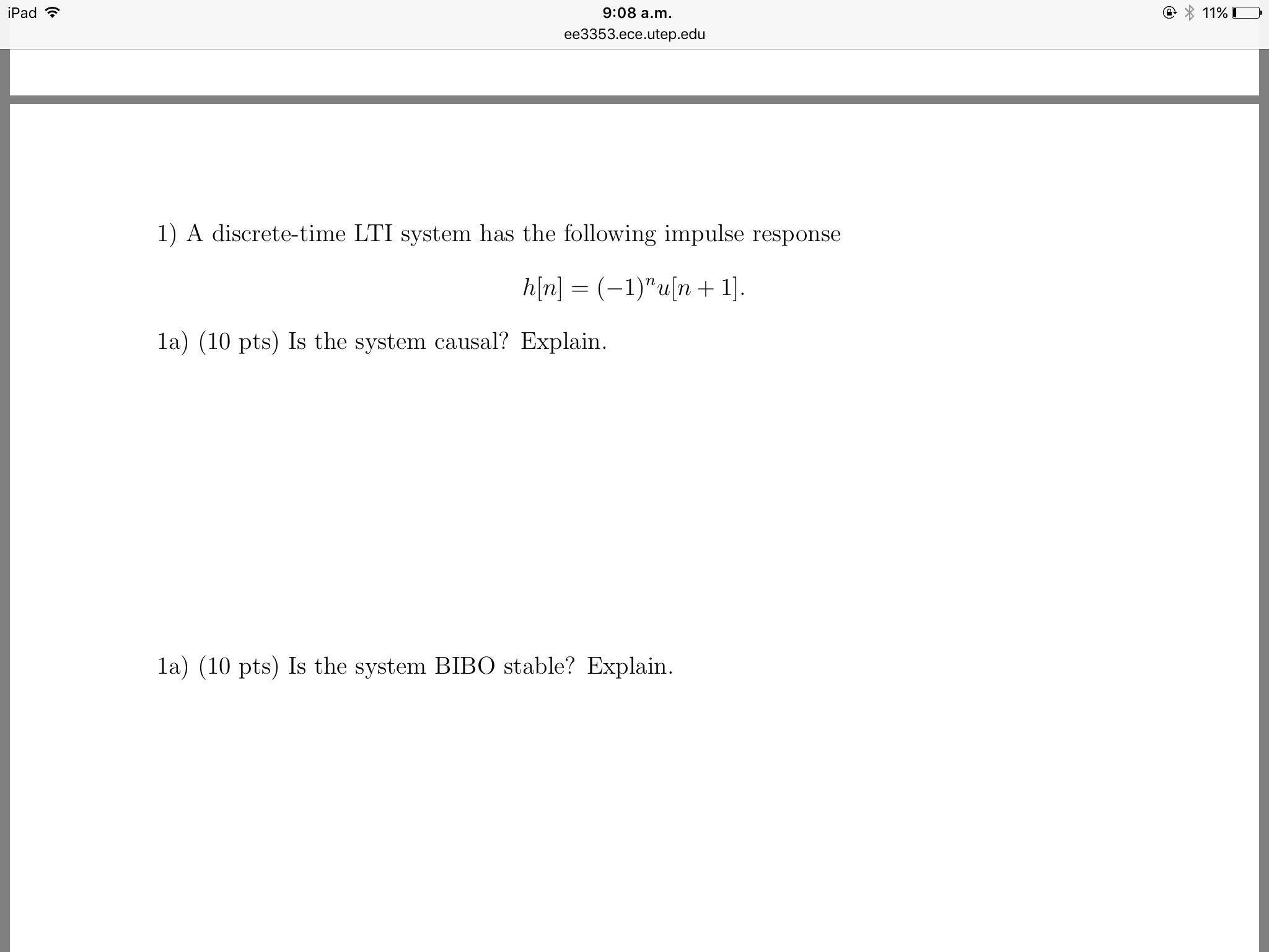 Solved A discrete-time LTI system has the following impulse | Chegg.com Solved A discrete-time LTI system has the following impulse | Chegg.com