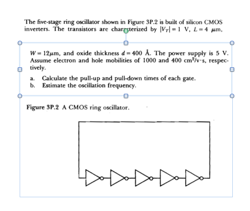 Solved The five-stage ring oscillator shown in Figure 3P.2 | Chegg.com