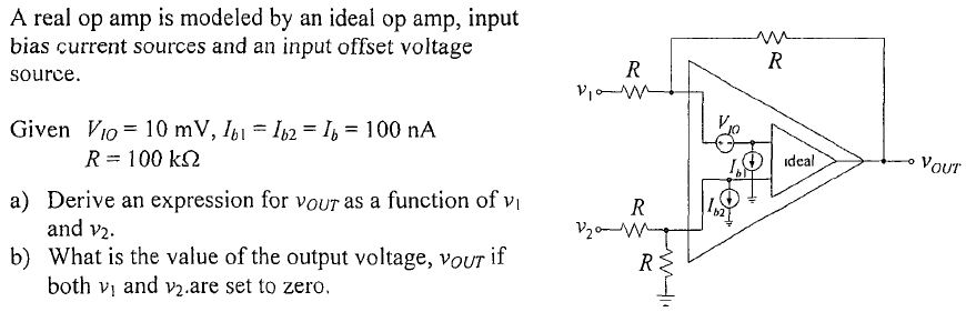 Solved A Real Op Amp Is Modeled By An Ideal Op Amp Input