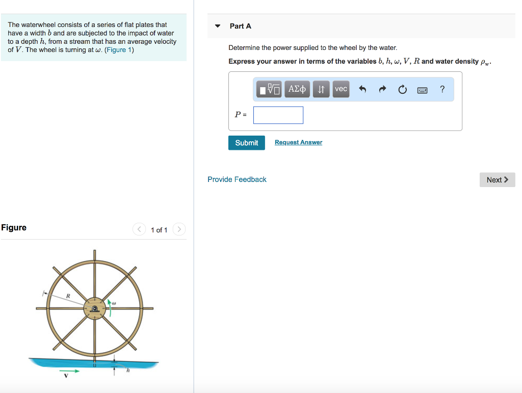 Solved The waterwheel consists of a series of flat plates | Chegg.com