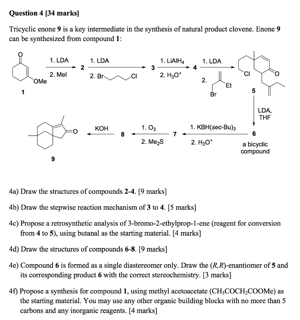 Solved Tricyclic enone 9 is a key intermediate in the | Chegg.com