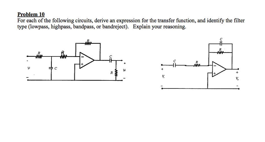 Solved For each of the following circuits, derive an | Chegg.com