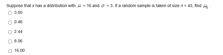 Solved Suppose that X has a distribution with mu = 16 and | Chegg.com