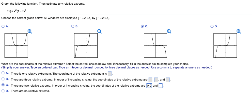 Solved Graph the following function. Then estimate any | Chegg.com