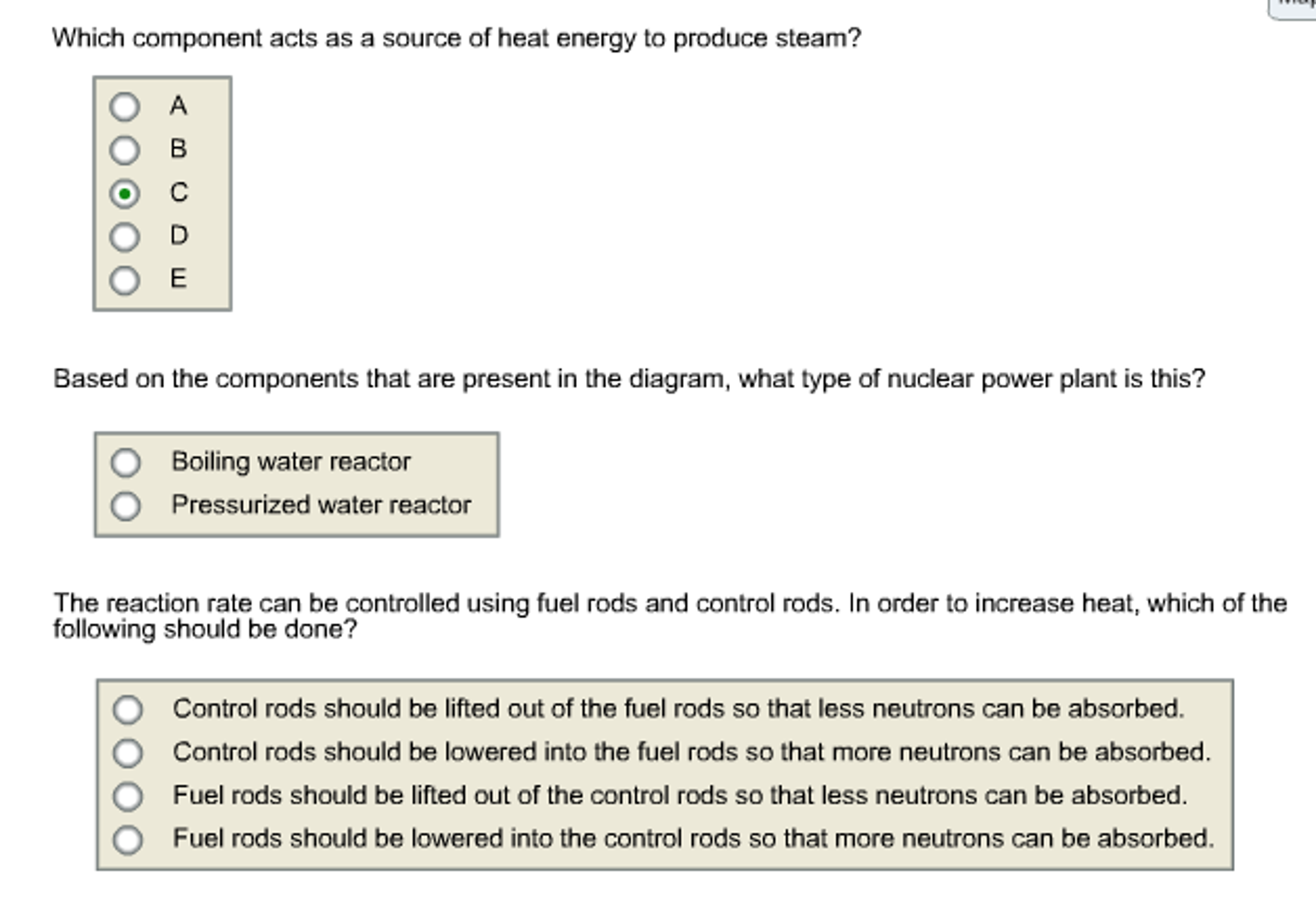Solved Use the diagram of the nuclear reactor to answer the | Chegg.com